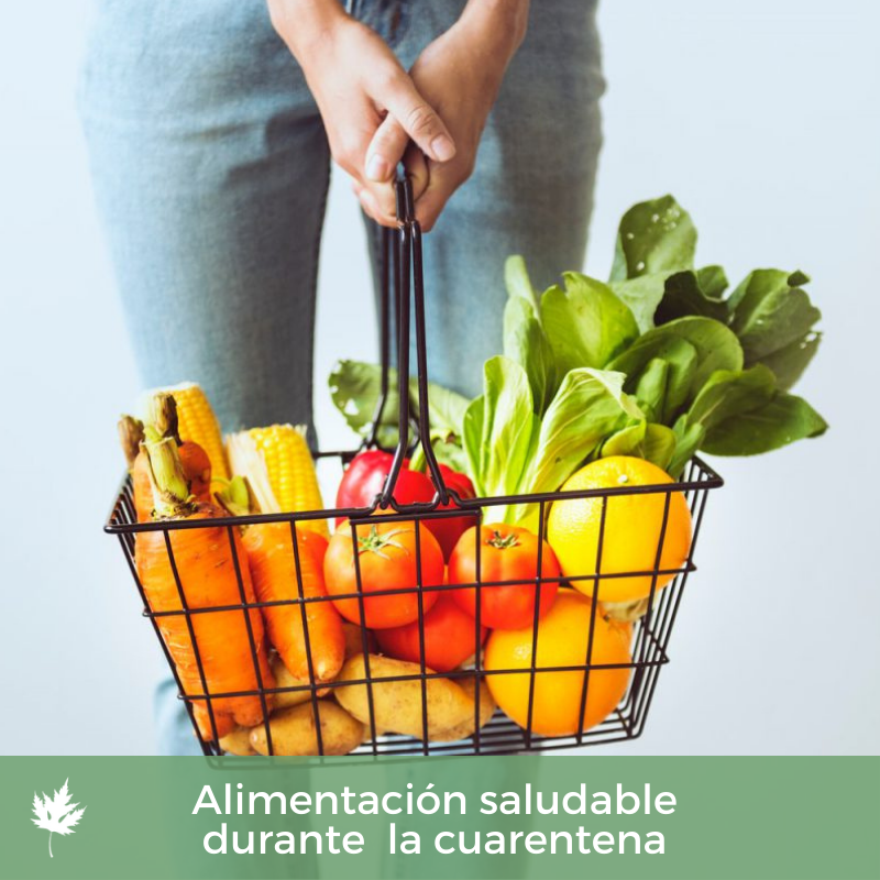 Alimentación saludable durante la cuarentena - Residencia del Arce